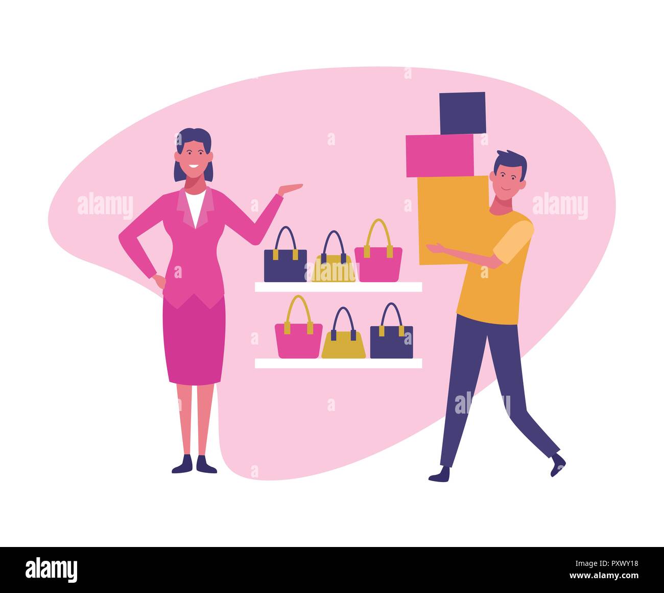 Shopping mall portrait Cut Out Stock Images & Pictures - Alamy
