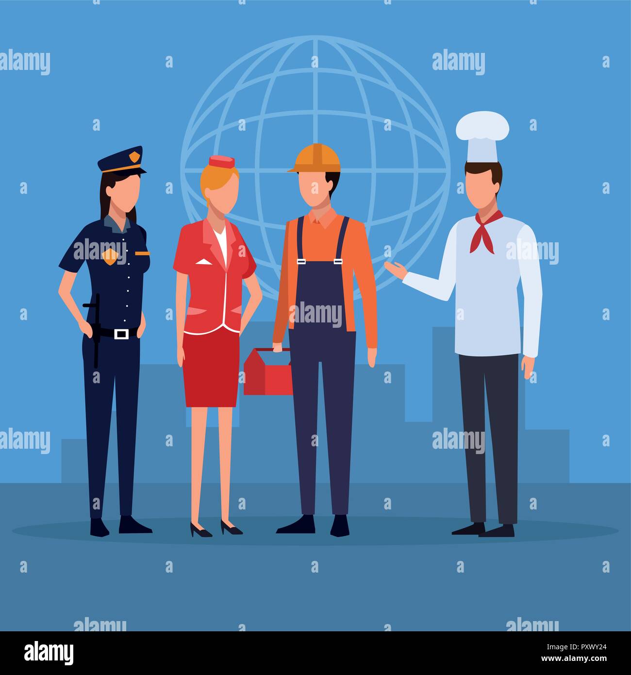 Job and workers Stock Vector Image & Art - Alamy