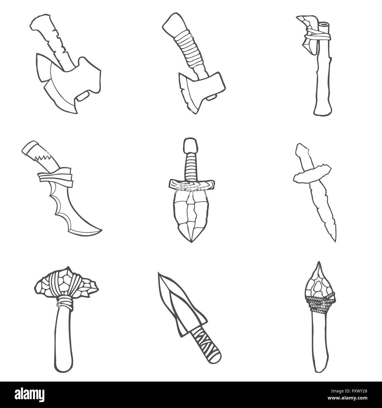 Battle axe sketch hi-res stock photography and images - Alamy