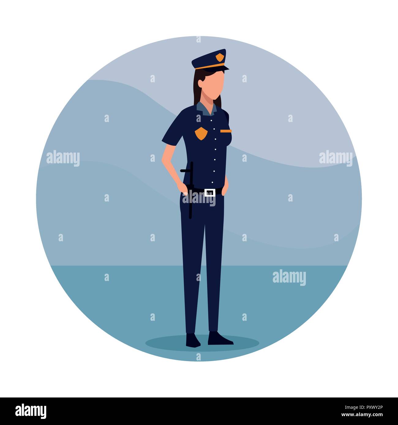 Police officer avatar character Cut Out Stock Images & Pictures - Alamy