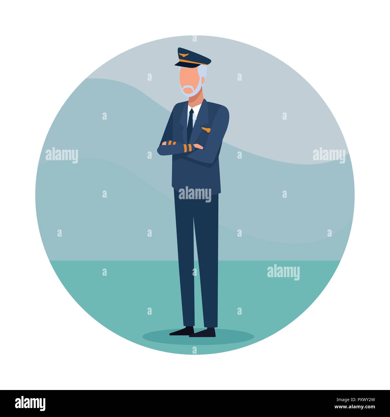 Airliner pilot Job worker Stock Vector Image & Art - Alamy