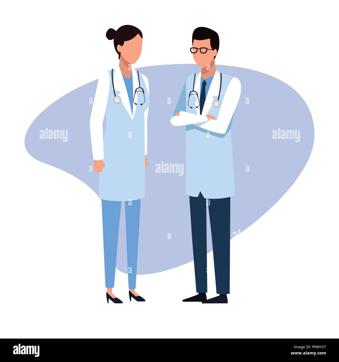 Team professional medical workers Stock Vector Images - Alamy