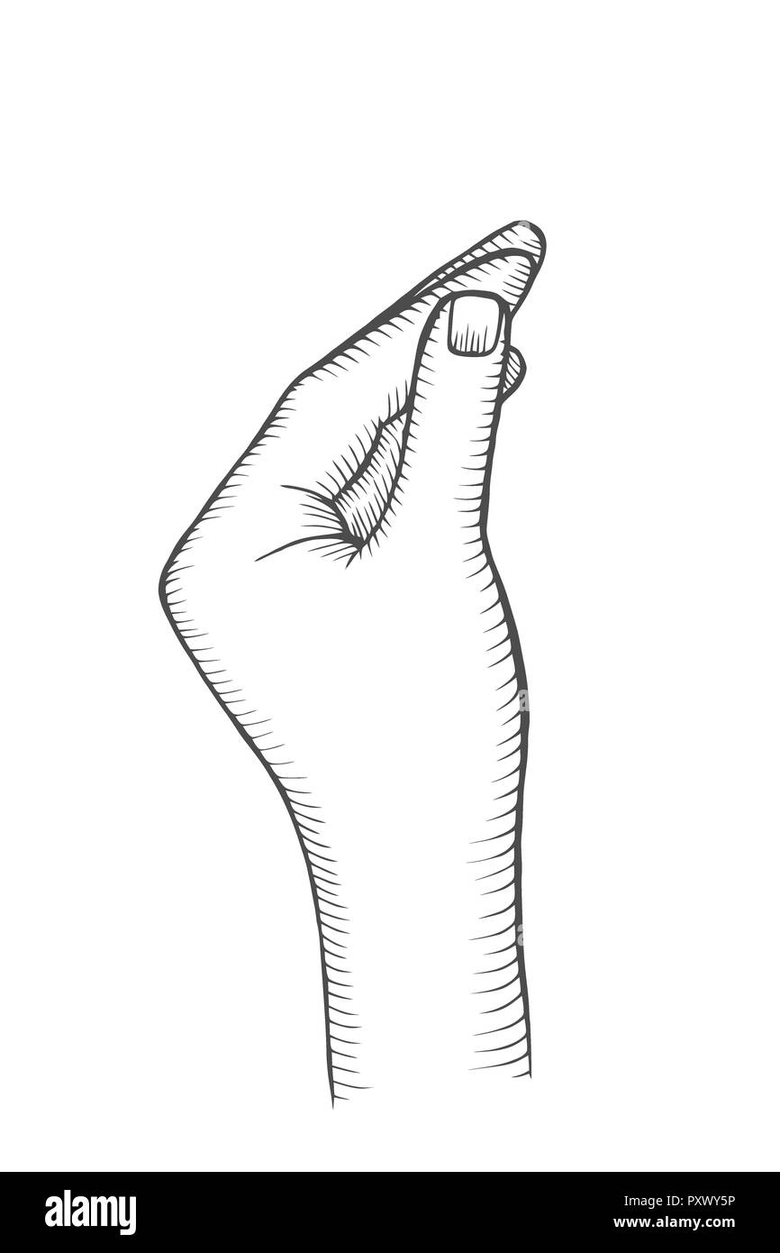 Come Here Hand Pointing Graphic