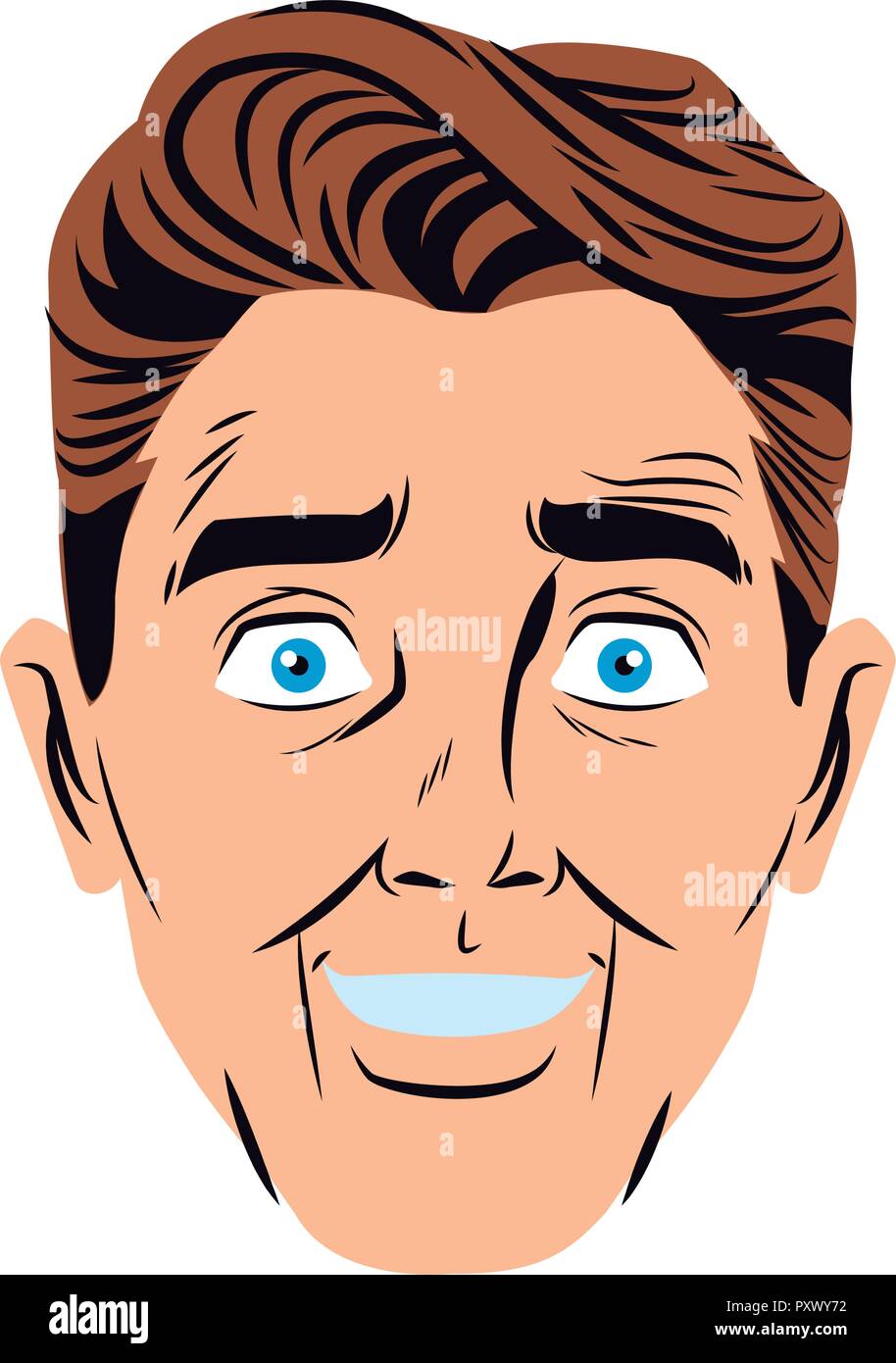 Pop art man face Stock Vector Image & Art - Alamy