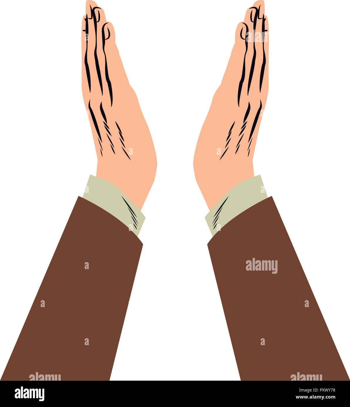 Businessman hands up pop art Stock Vector Image & Art - Alamy