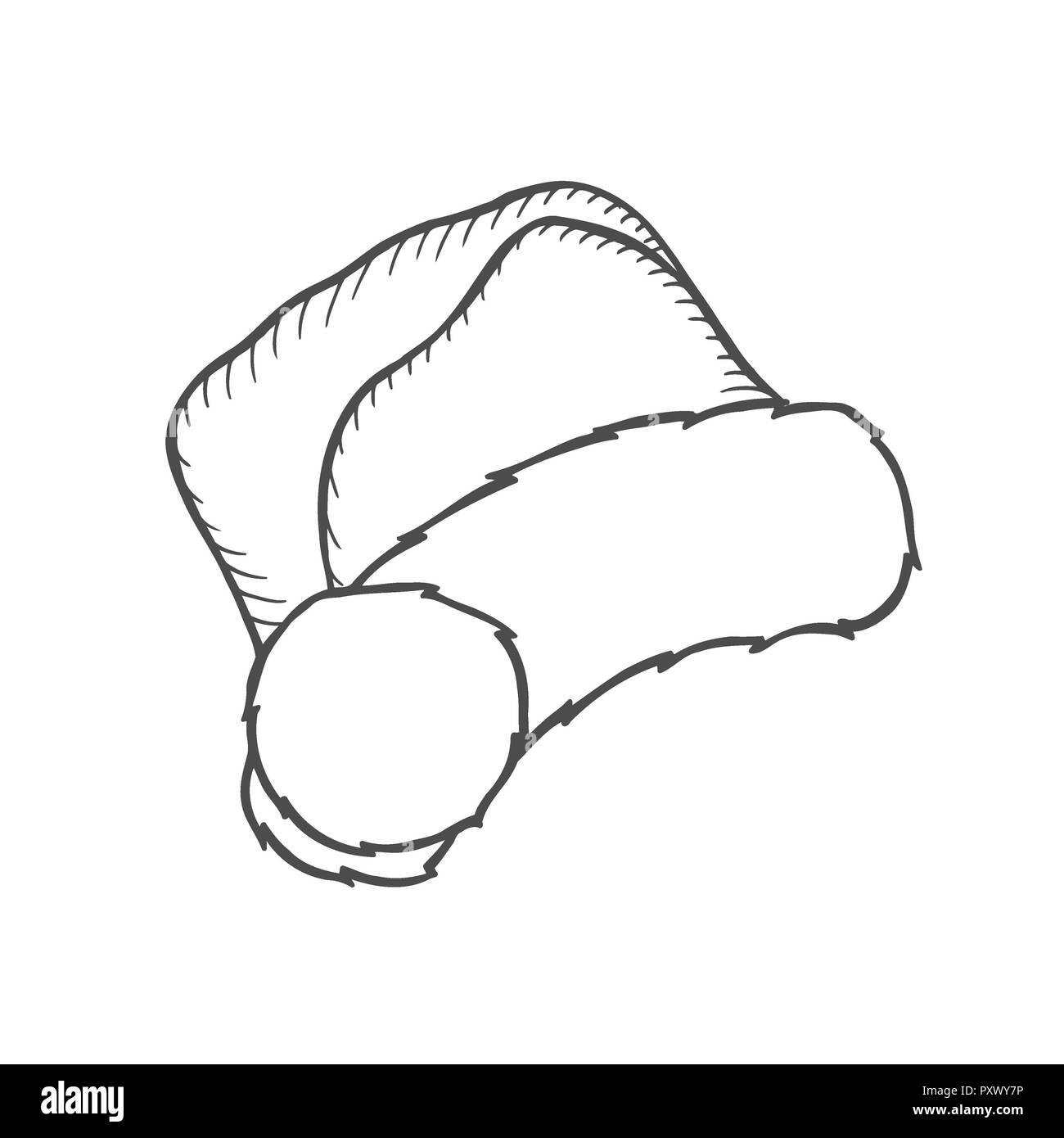 Hand drawn christmas fur Black and White Stock Photos & Images - Alamy