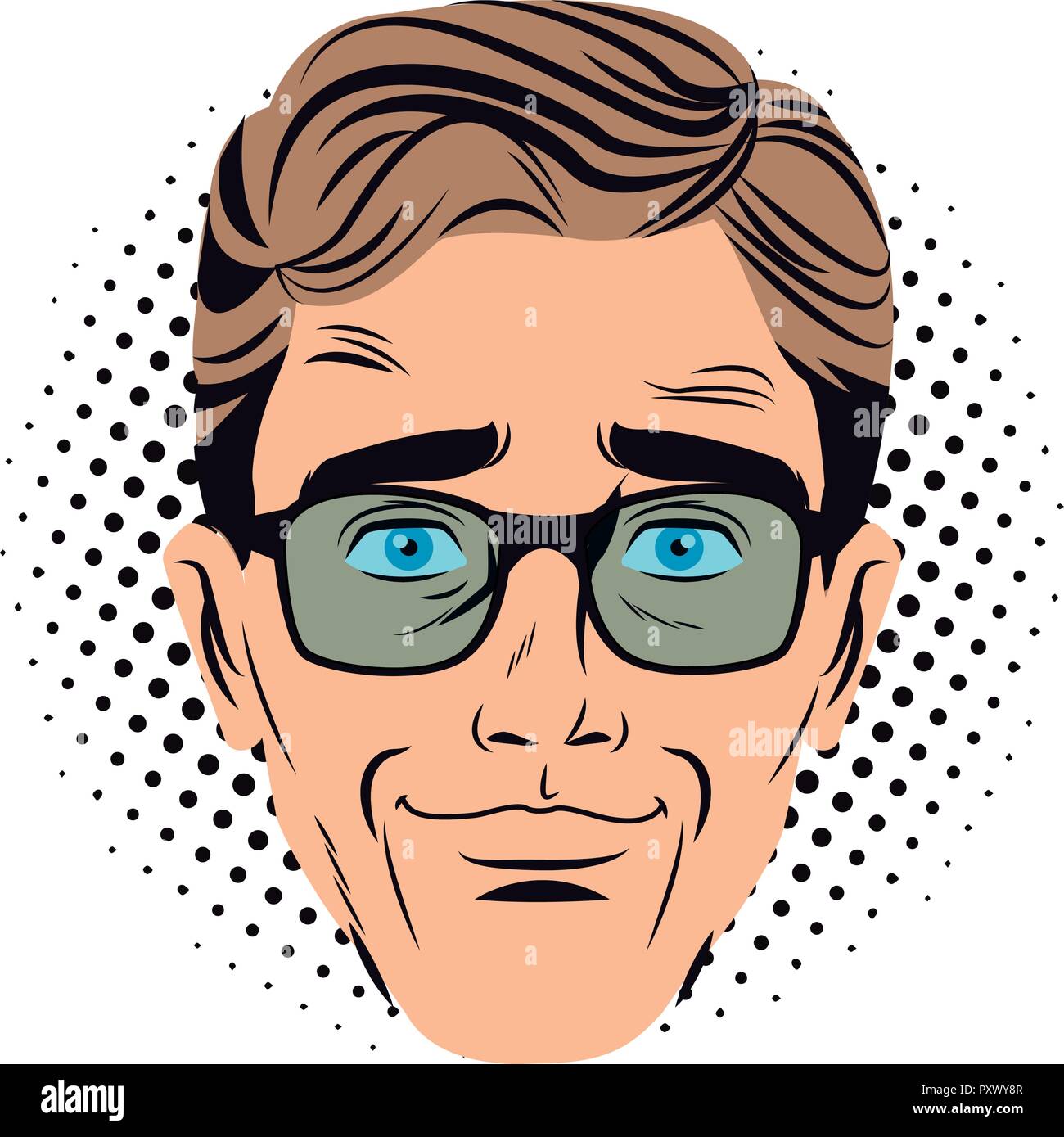 Pop art man face Stock Vector Image & Art - Alamy