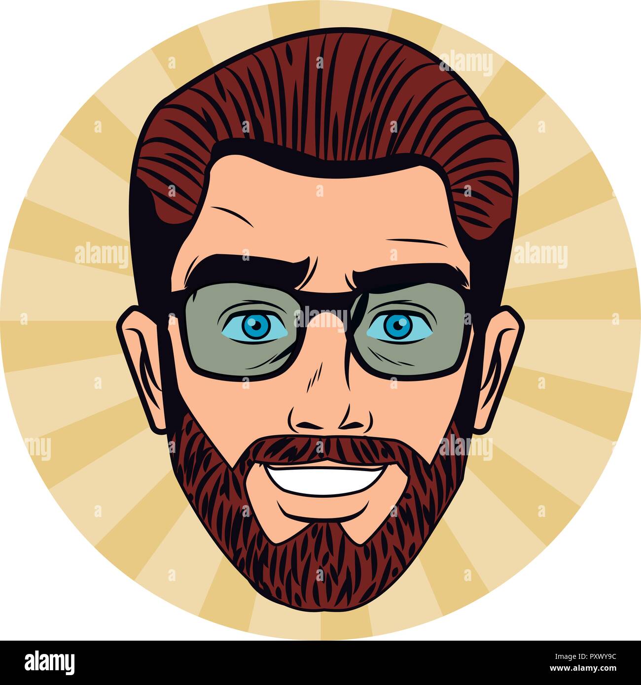 Pop art man face Stock Vector Image & Art - Alamy