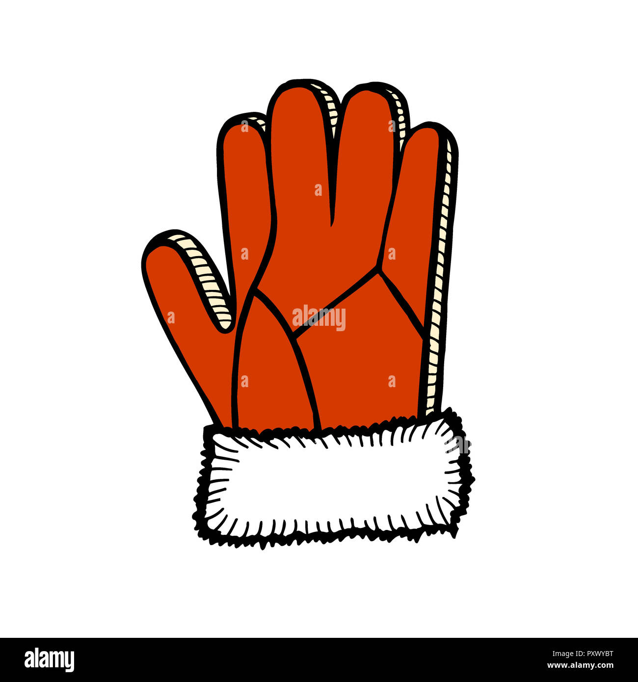 Flat glove sketch Cut Out Stock Images & Pictures - Alamy