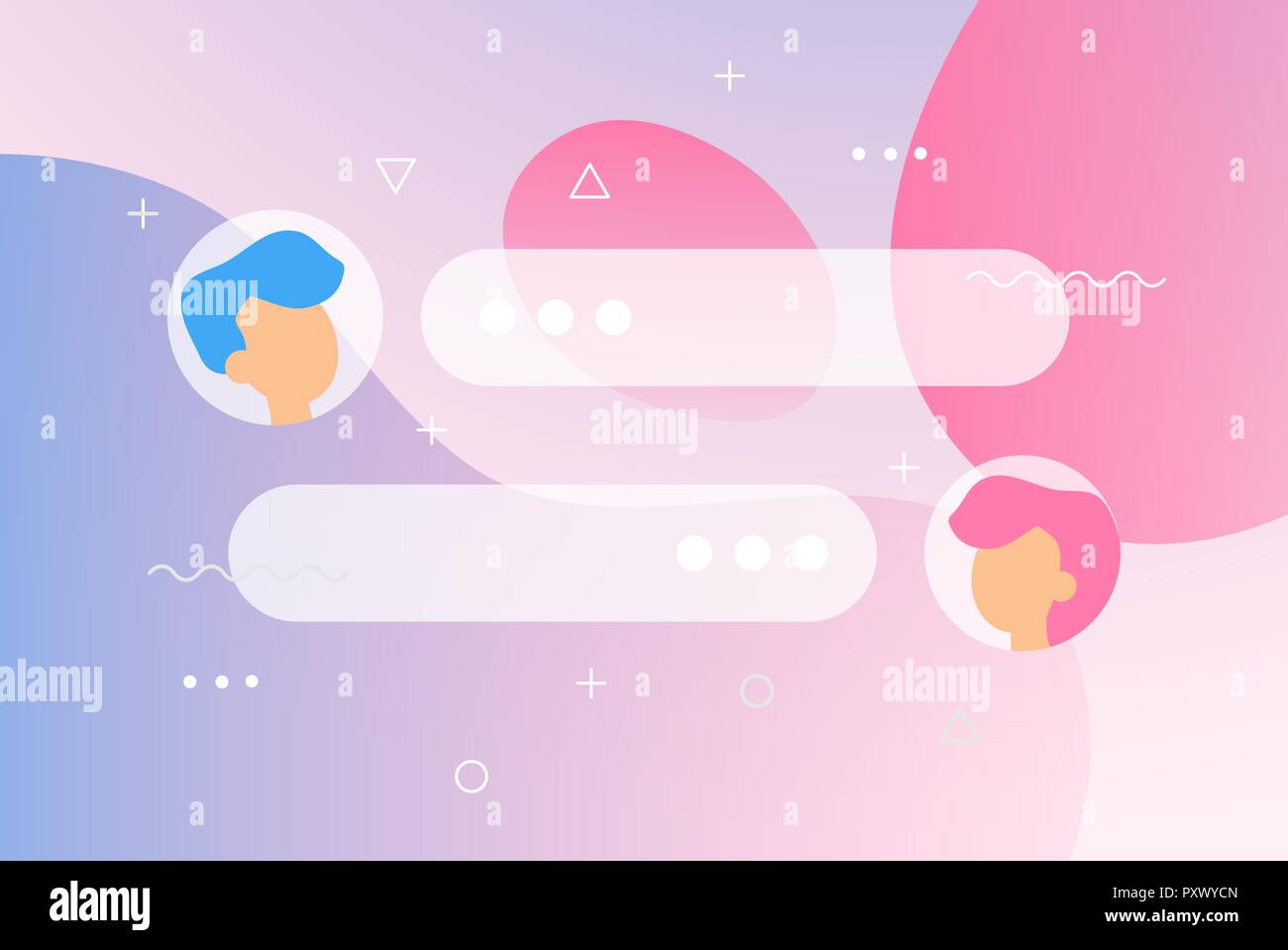 New Chat messages Flat design Stock Vector Image & Art - Alamy