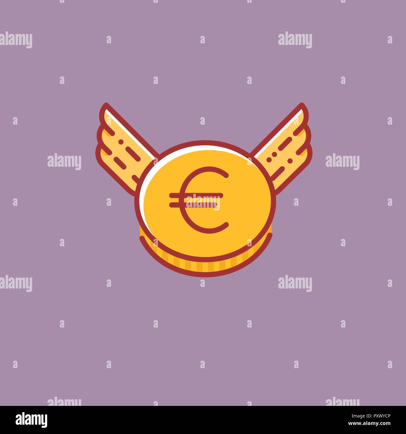 Golden angel coin Stock Vector Images - Alamy