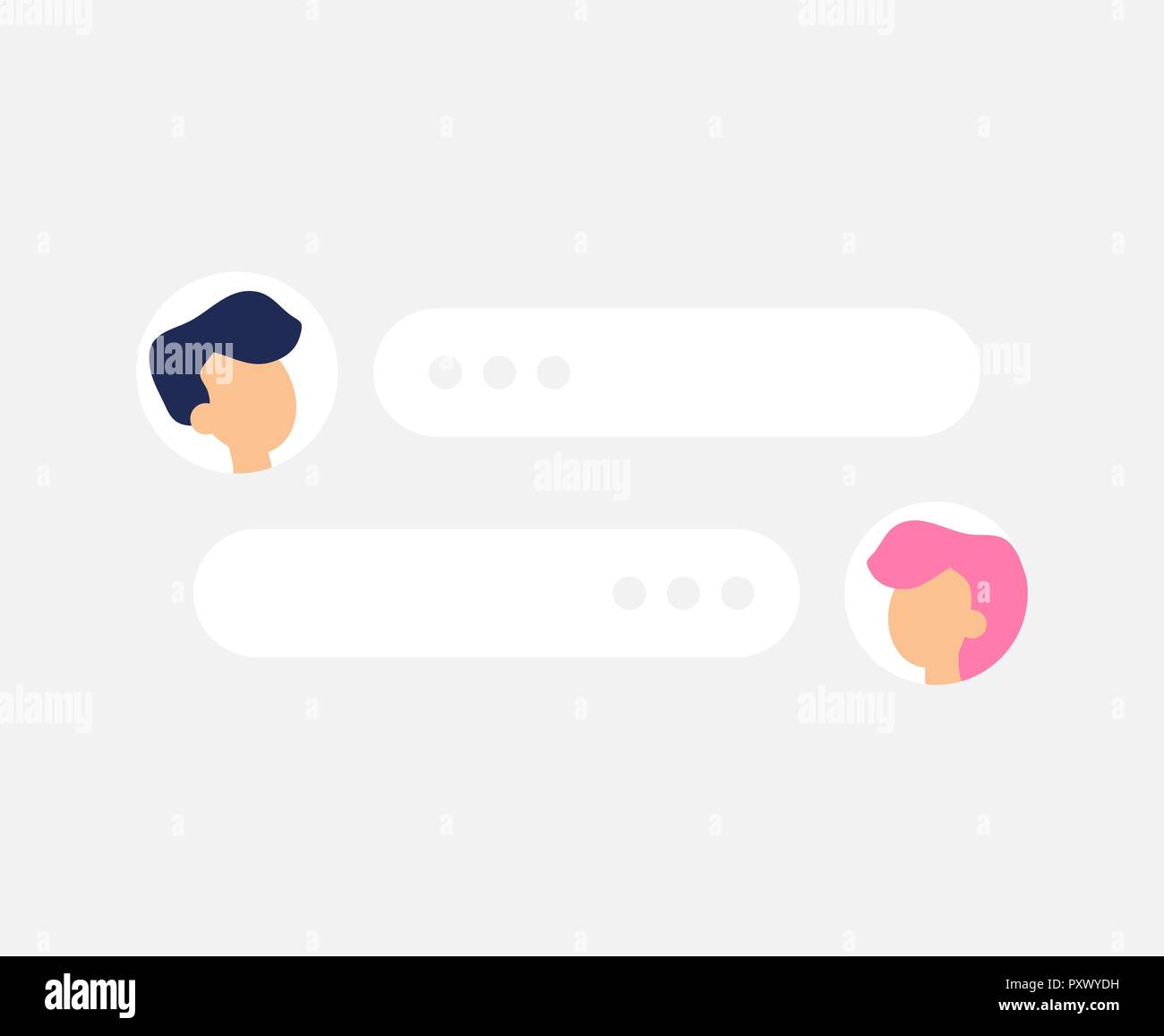 New Chat messages Flat design Stock Vector Image & Art - Alamy