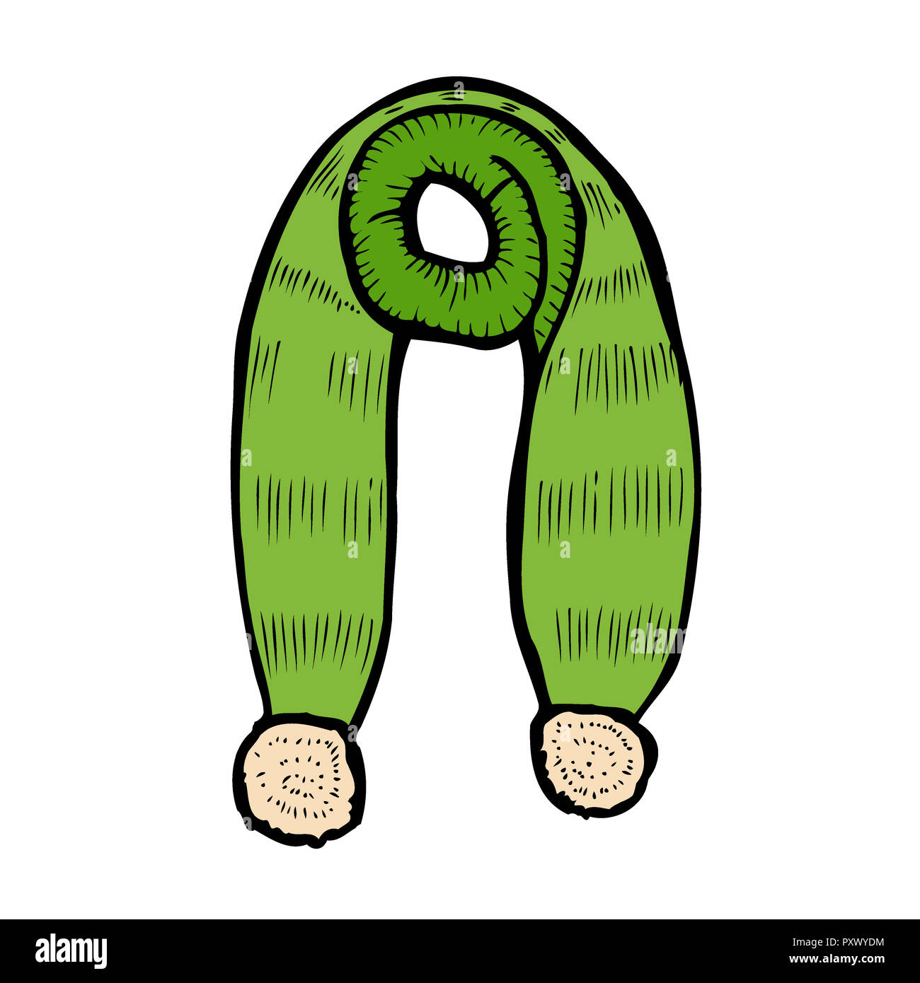 scarf design beautiful, Hand drawn illustration isolated on white Stock ...