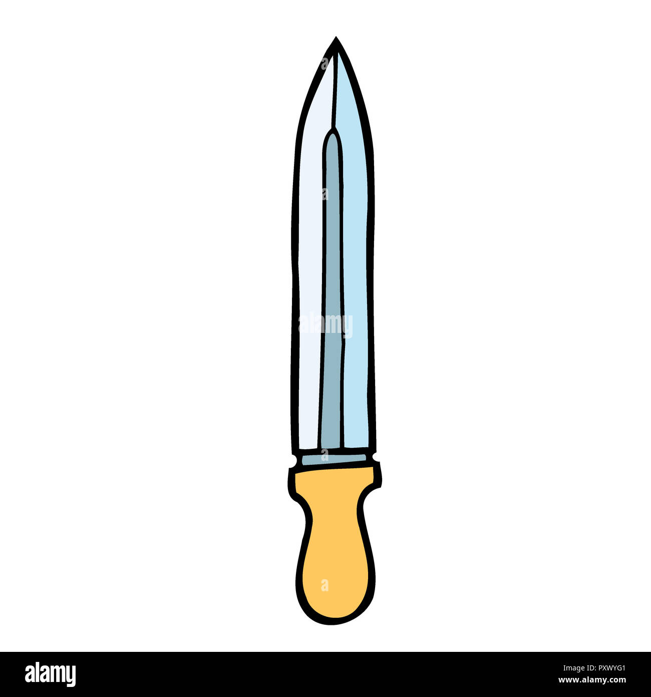 Cartoon Colored image of dagger. illustration isolated on white ...