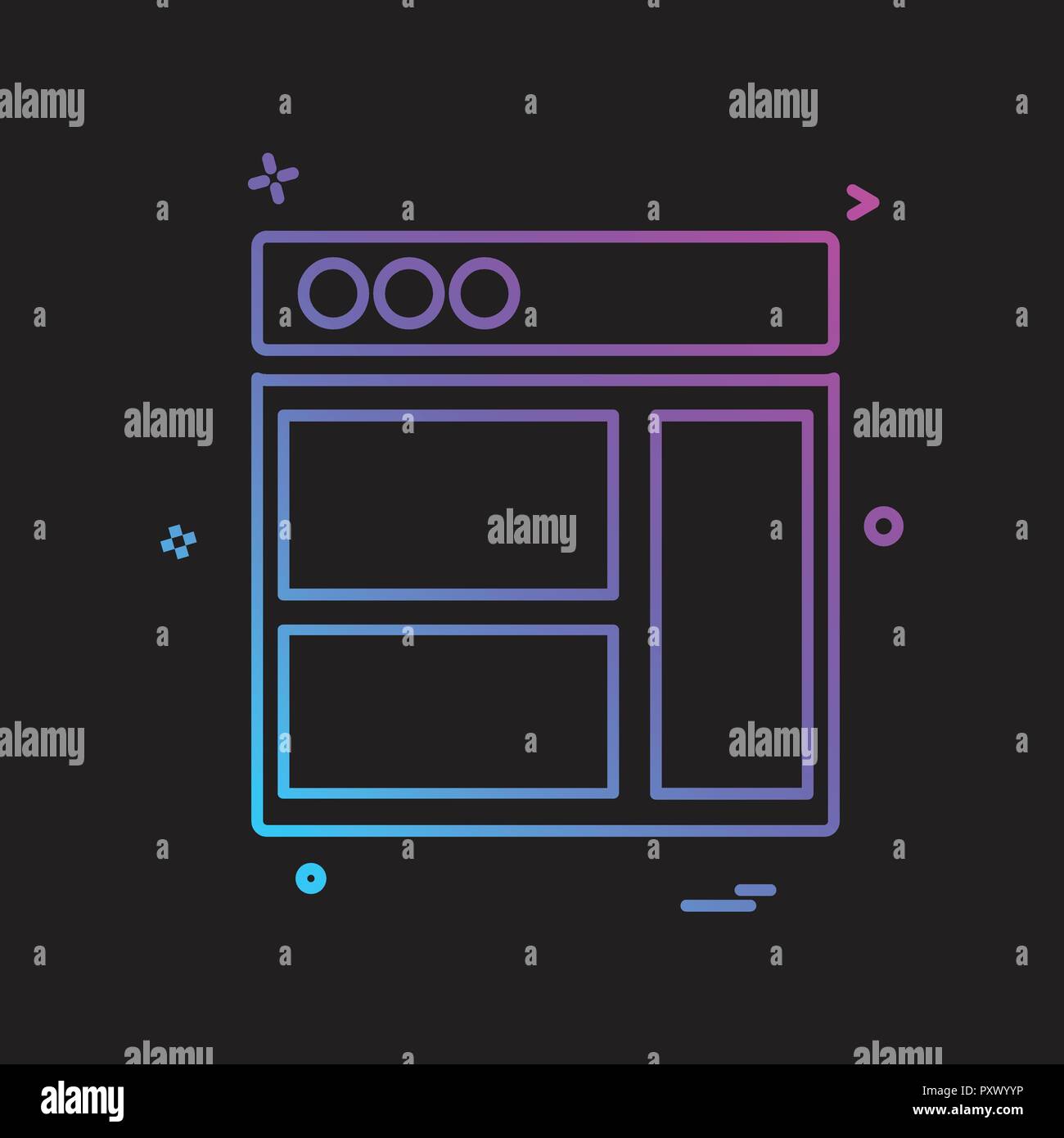Web layouts icon design vector Stock Vector Image & Art - Alamy