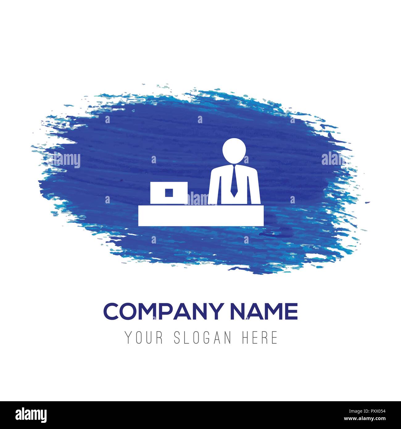 reception icon - Blue watercolor background Stock Vector Image & Art ...