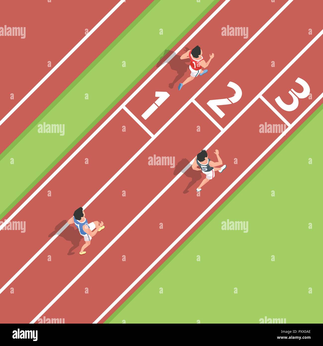 Aerial view of the sports field Stock Vector Images - Alamy