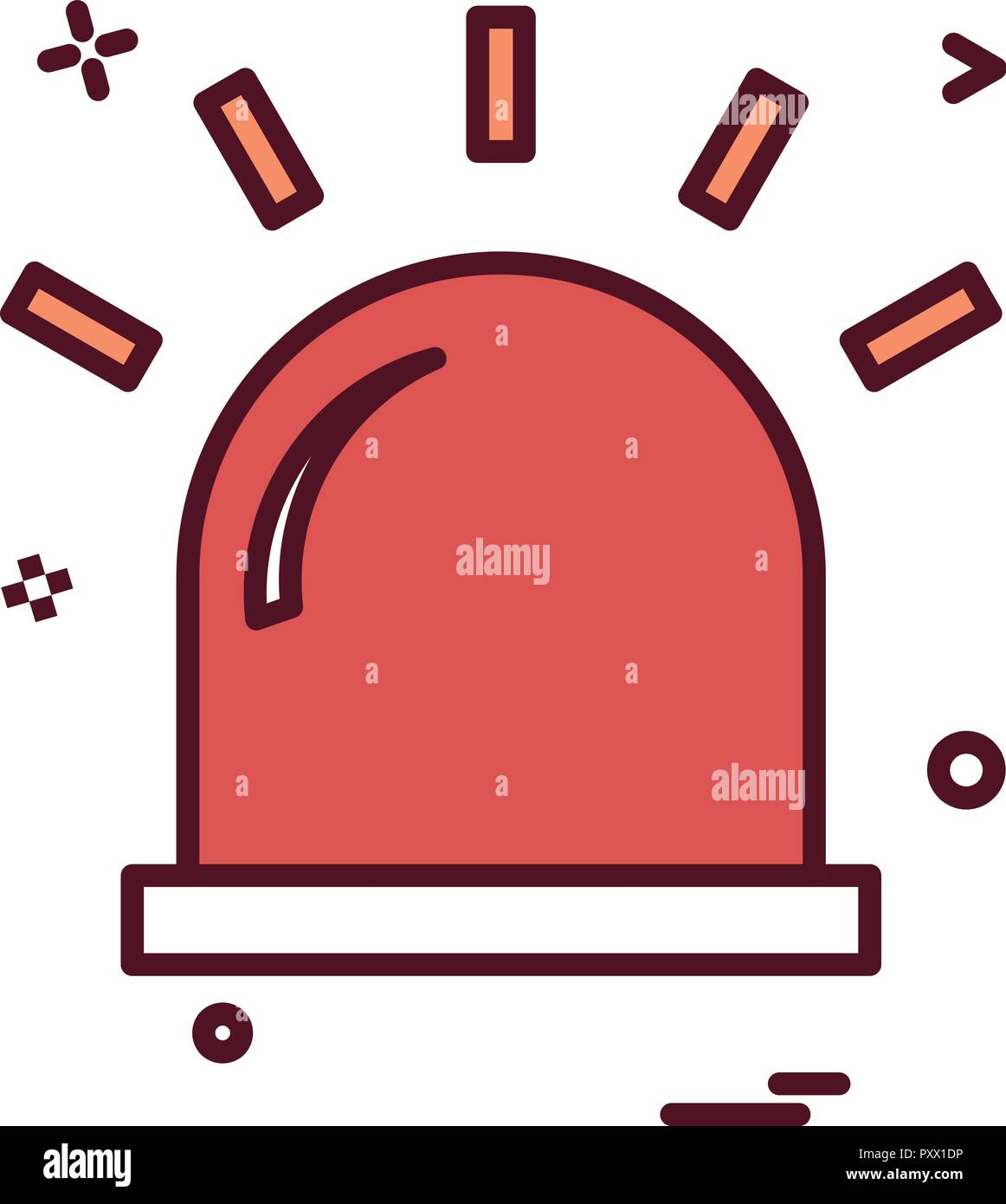 Red Flashing Alarm Icon Vector High Resolution Stock Photography and ...