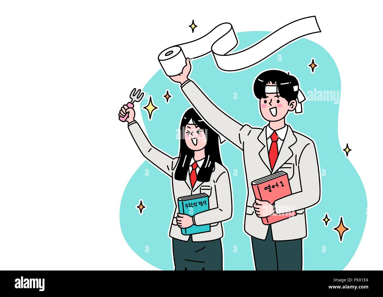 School uniform teenagers Stock Vector Images - Alamy