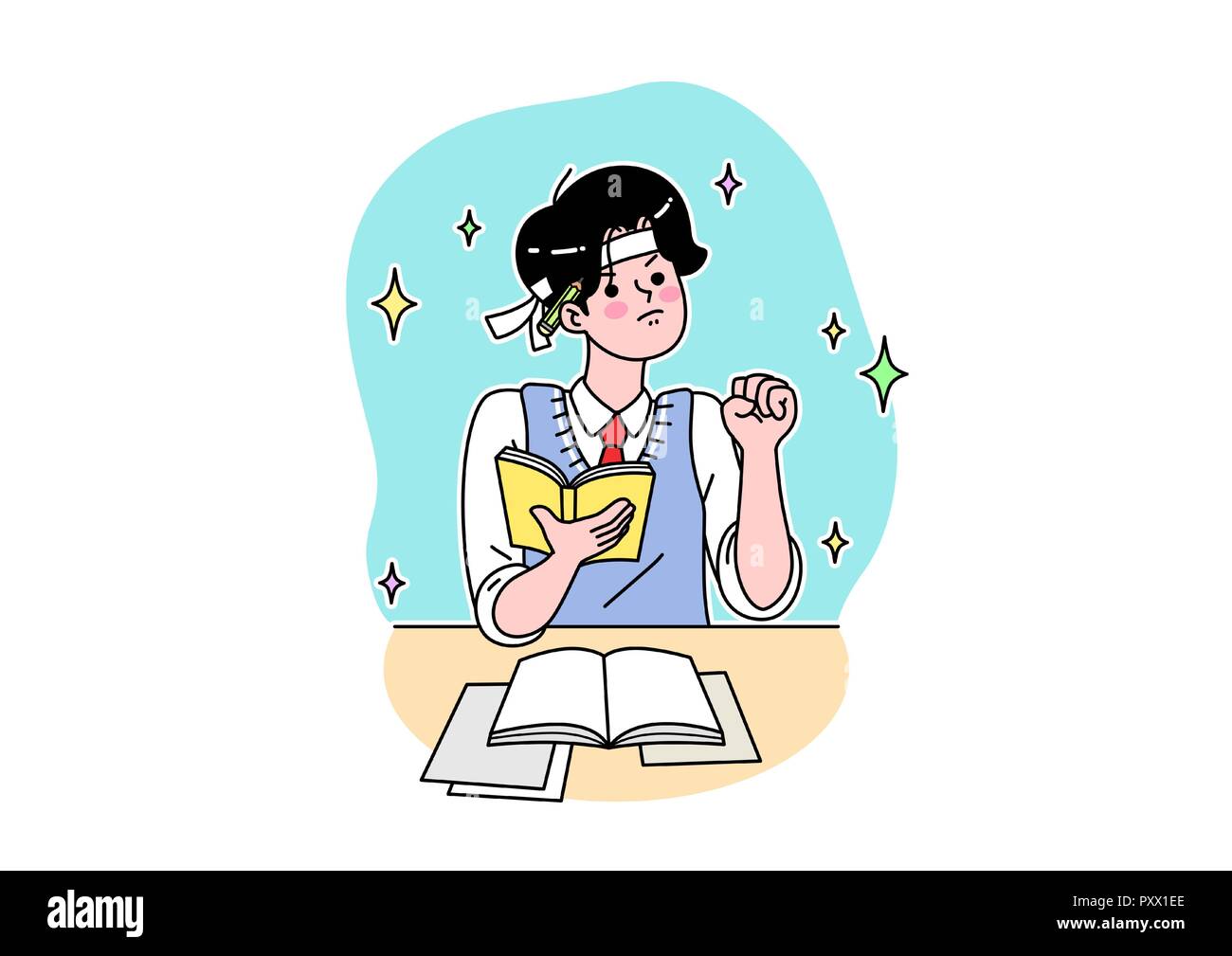 School uniform teenagers Stock Vector Images - Alamy