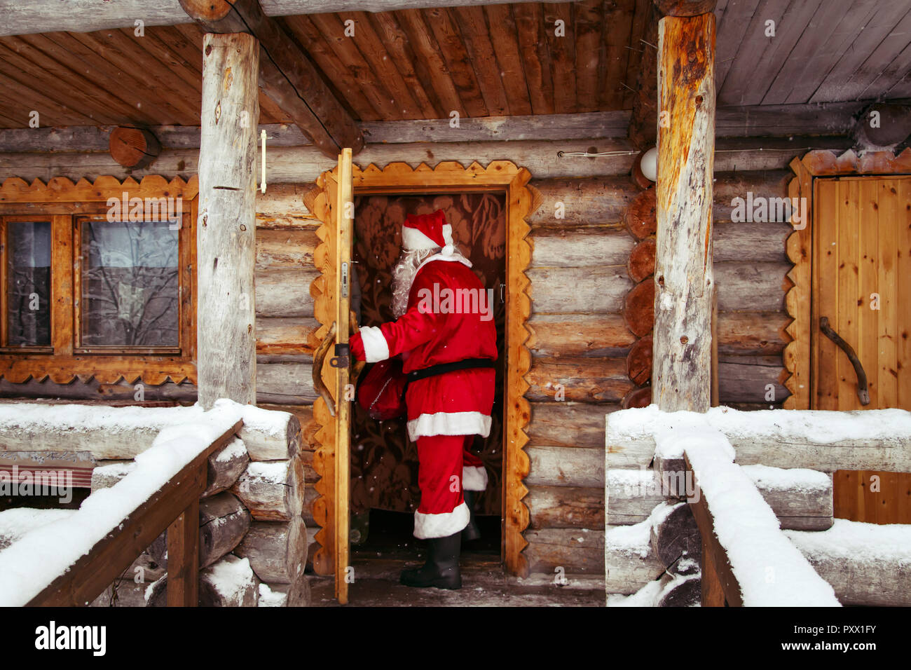 The daily life of Santa Claus. Home of Santa Claus at the North Pole ...