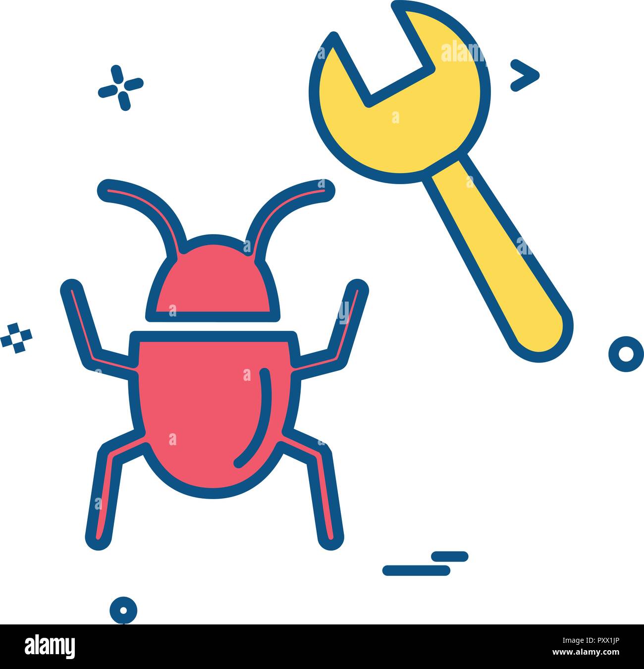 bug icon design vector Stock Vector Image & Art - Alamy