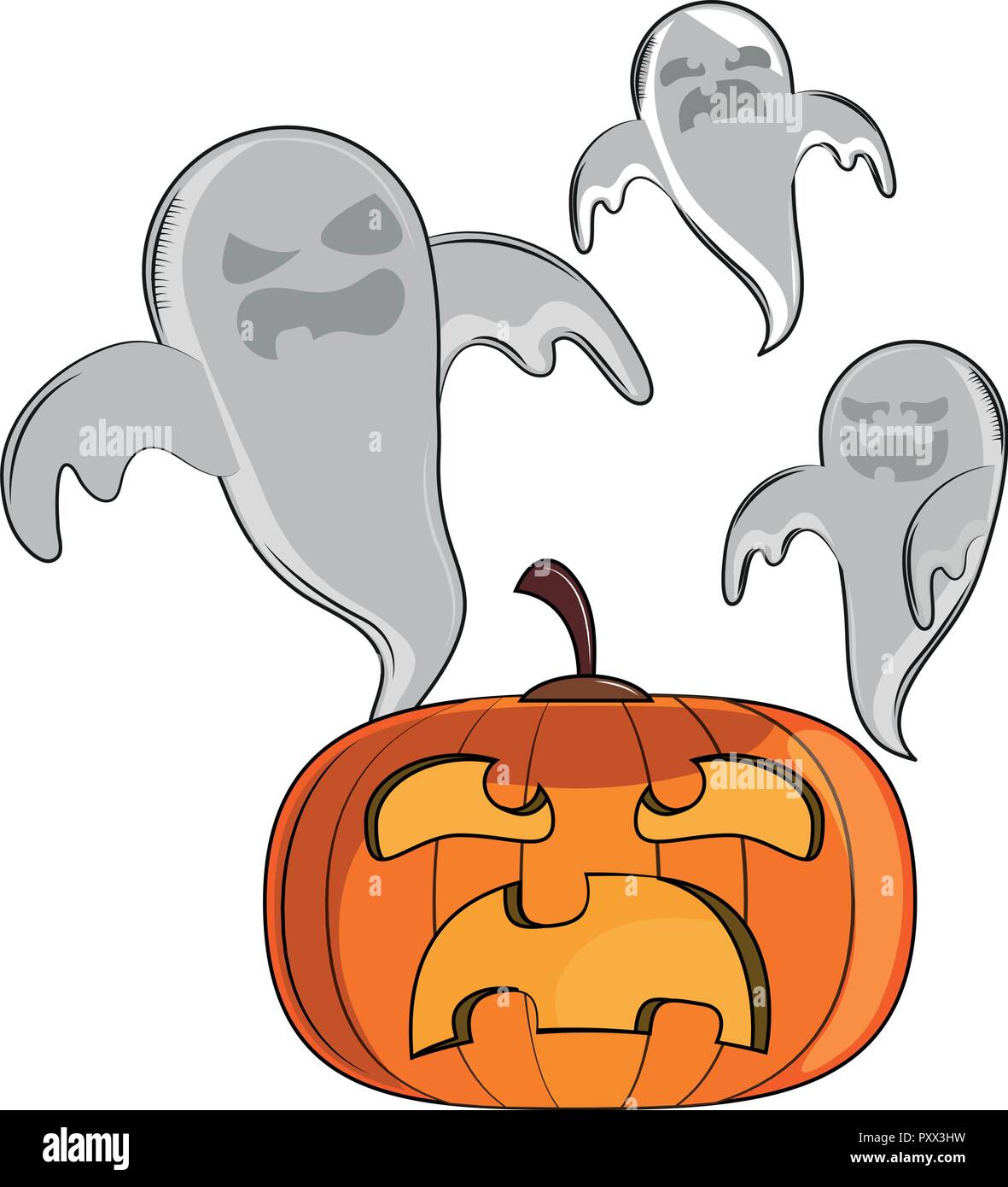 Halloween scary cartoon Stock Vector Image & Art - Alamy