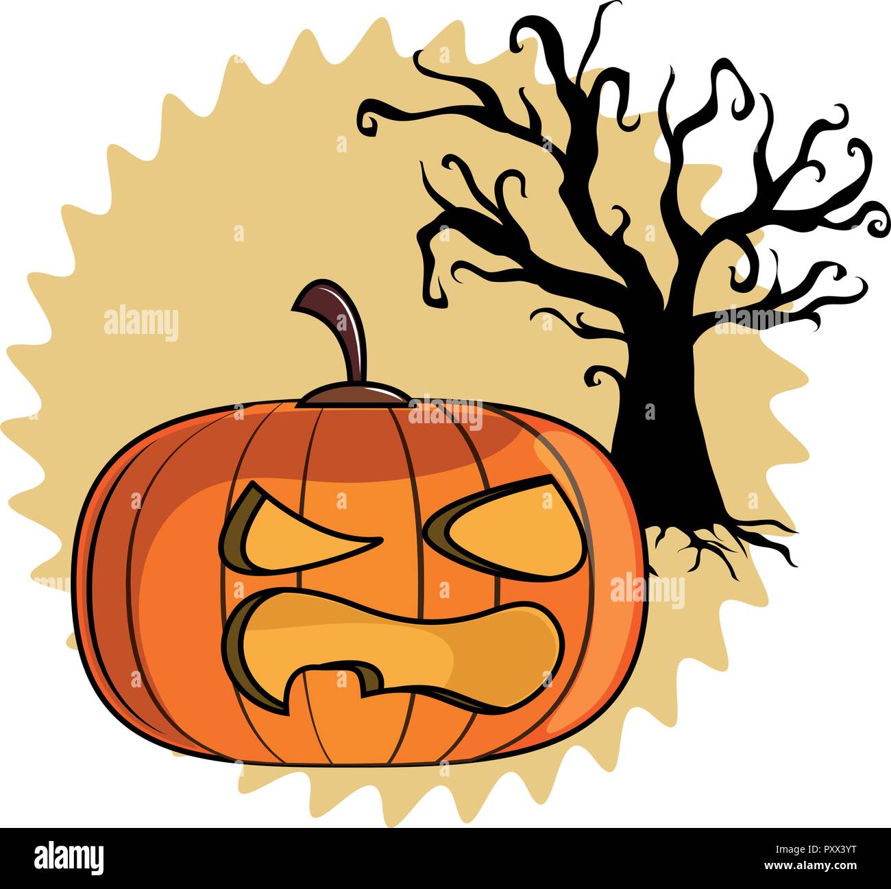 Halloween scary cartoon Stock Vector Image & Art - Alamy