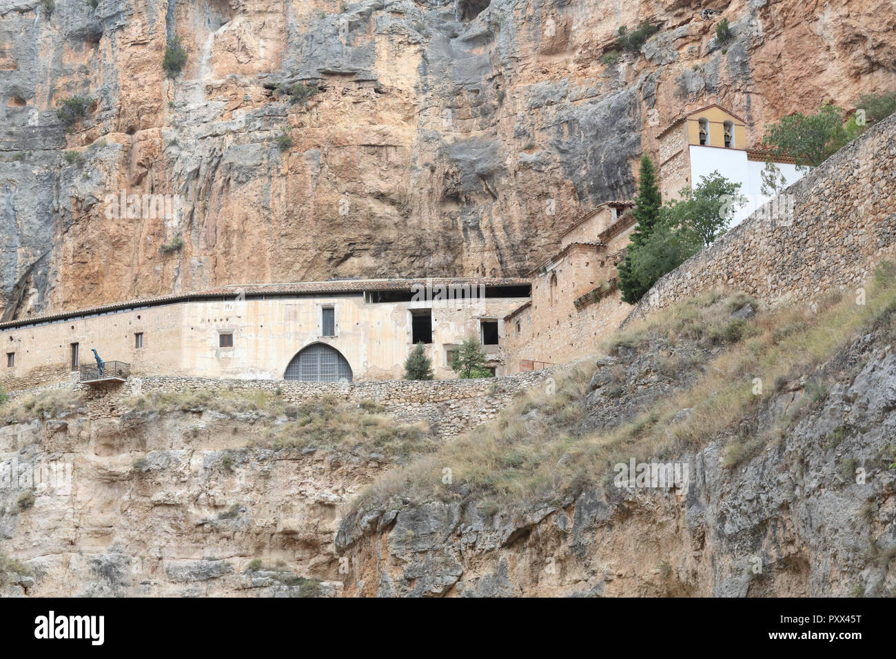 The Our Lady of Jaraba Sanctuary in the Barranco de la Hoz Seca canyon ...