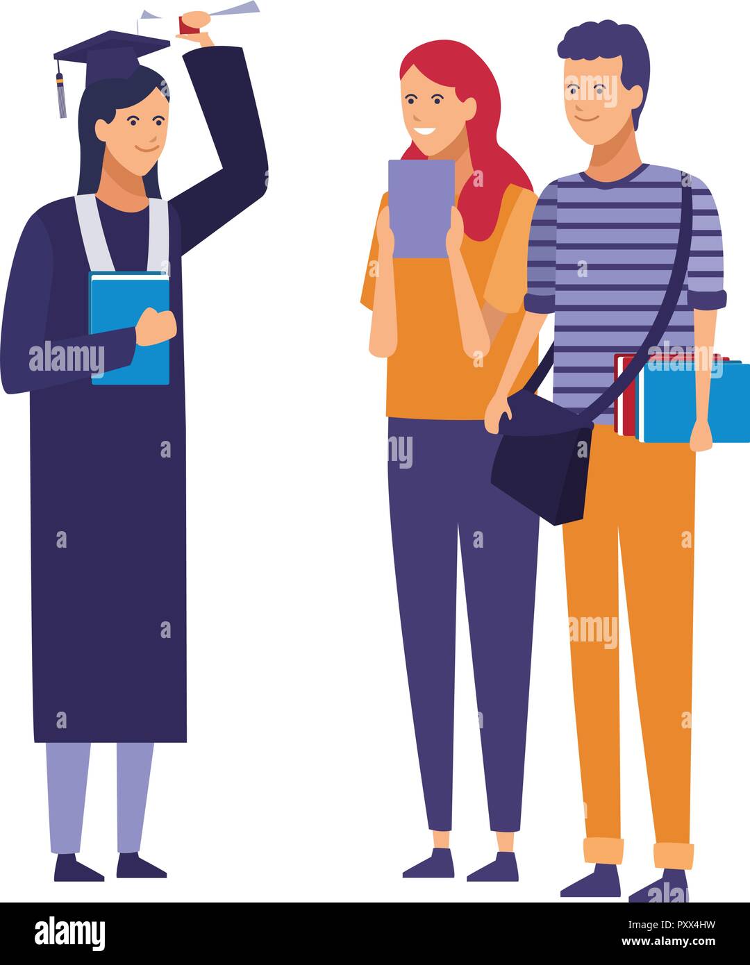 Student graduation cartoon Stock Vector Image & Art - Alamy