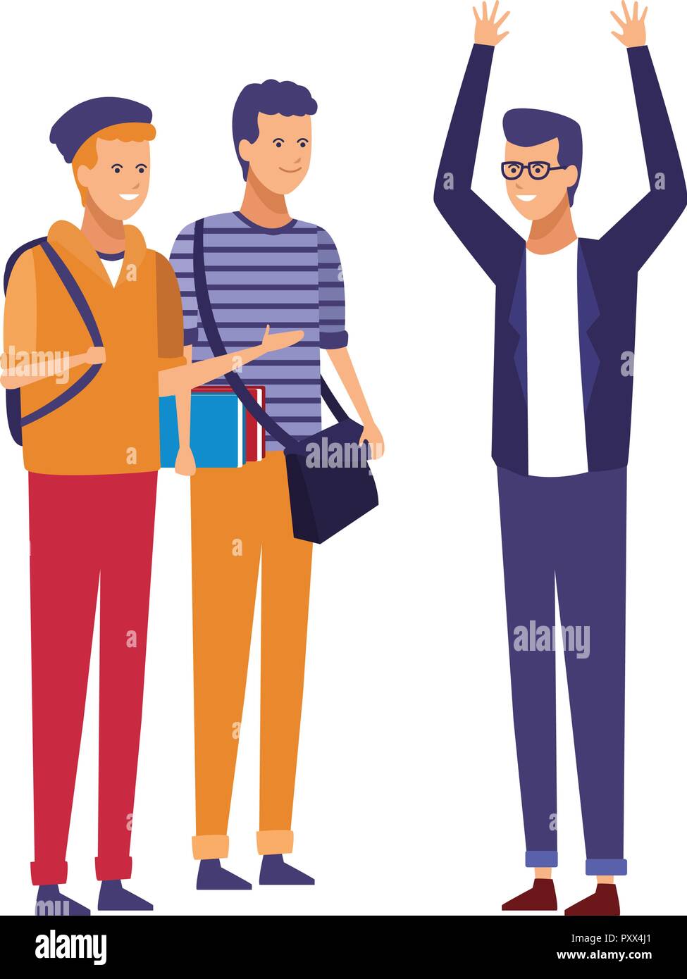 Young friends cartoon Stock Vector Image & Art - Alamy