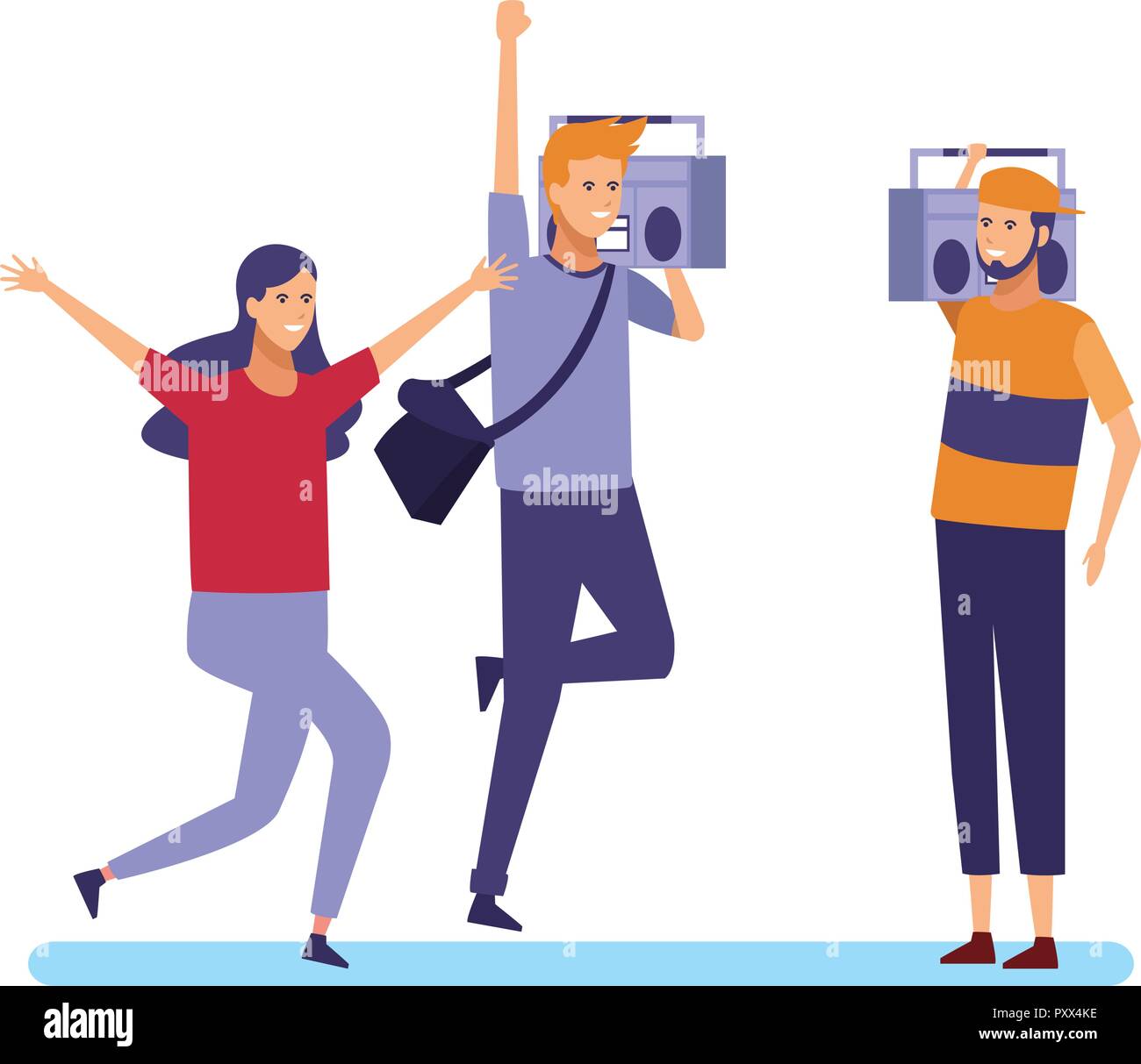 Friends having fun cartoon Stock Vector Image & Art - Alamy