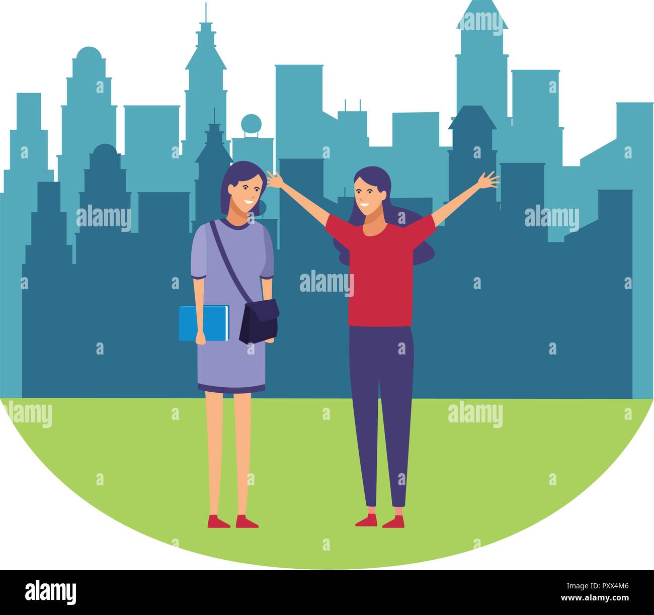 Friends having fun cartoon Stock Vector Image & Art - Alamy