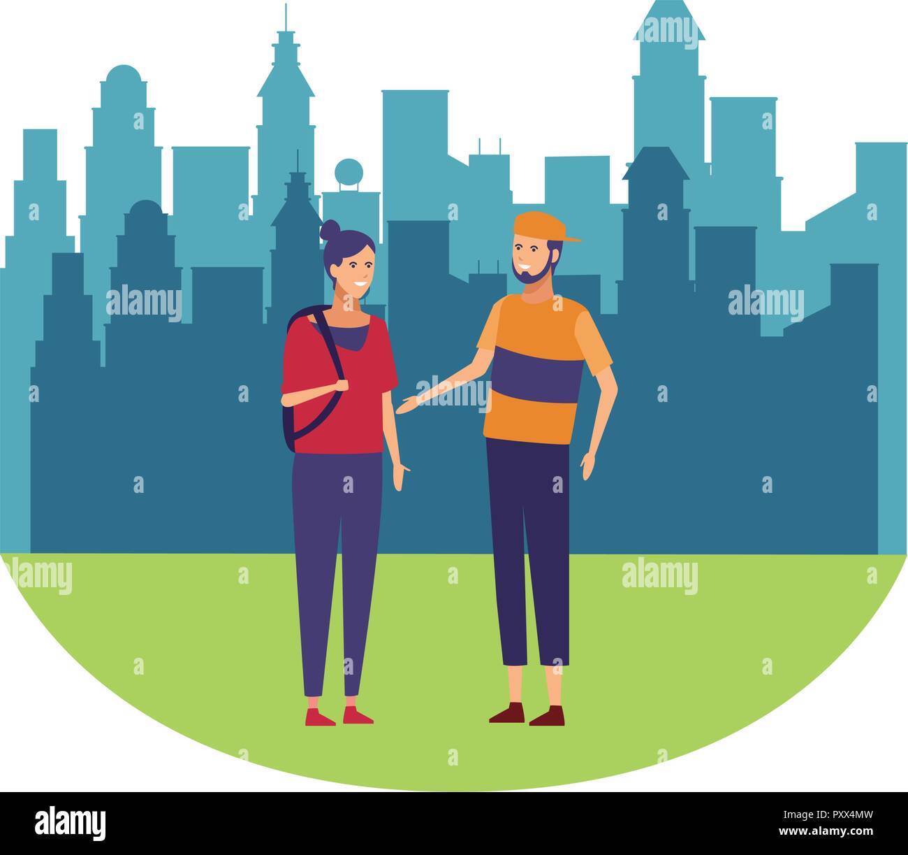 Friends having fun cartoon Stock Vector Image & Art - Alamy