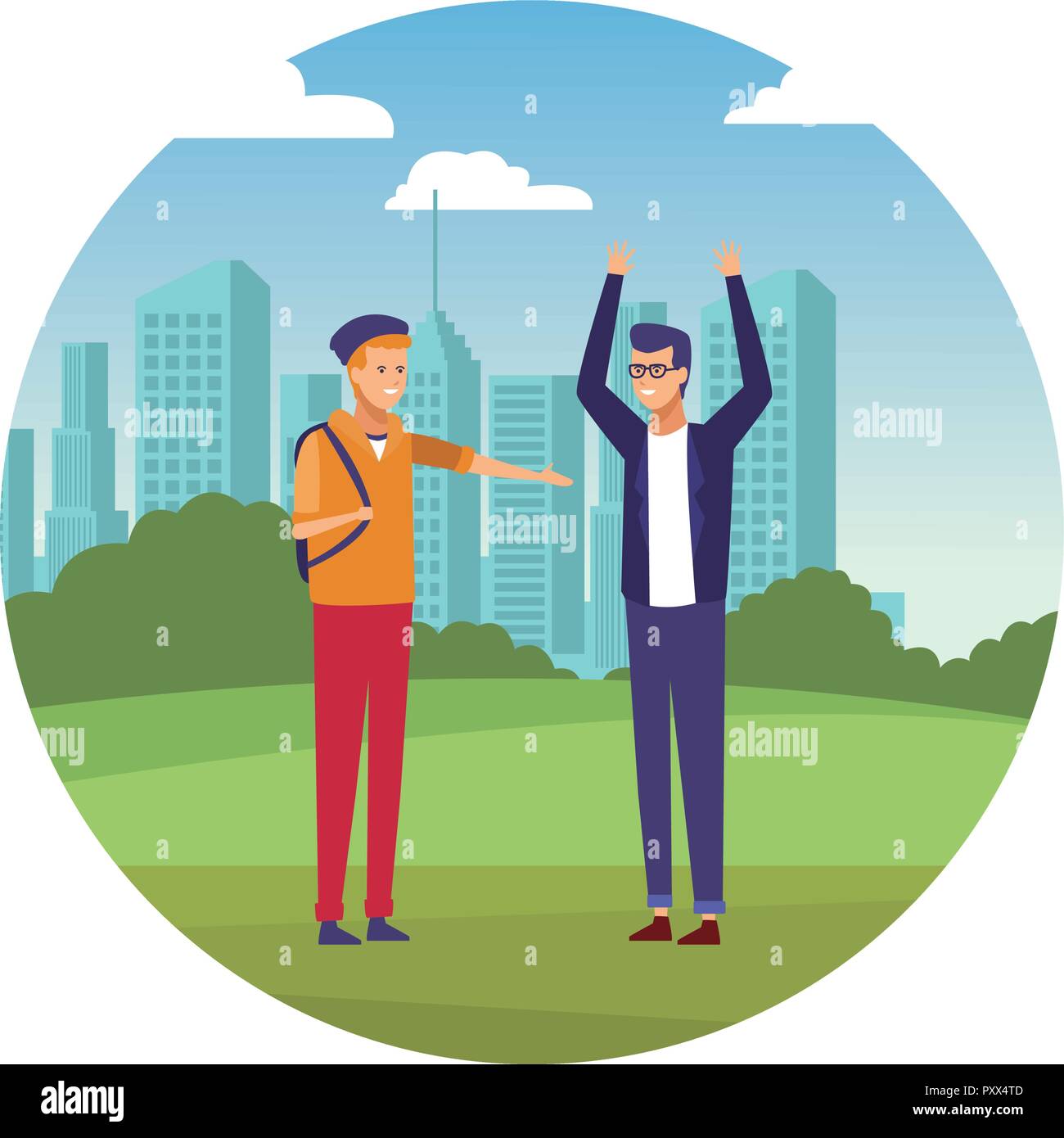 Friends having fun cartoon Stock Vector Image & Art - Alamy