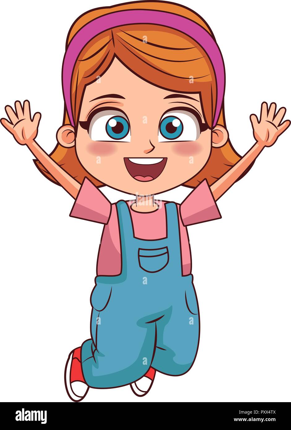 Girl children cartoon Stock Vector Image & Art - Alamy