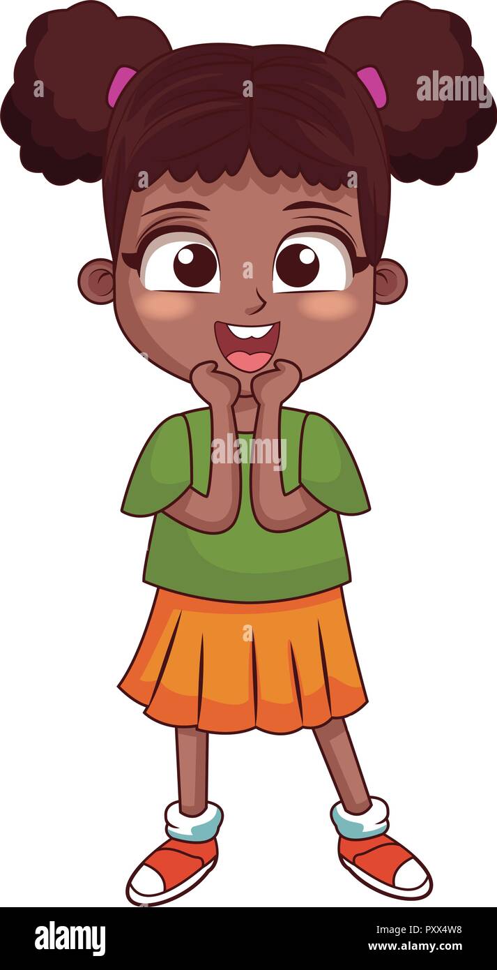 Girl children cartoon Stock Vector Image & Art - Alamy
