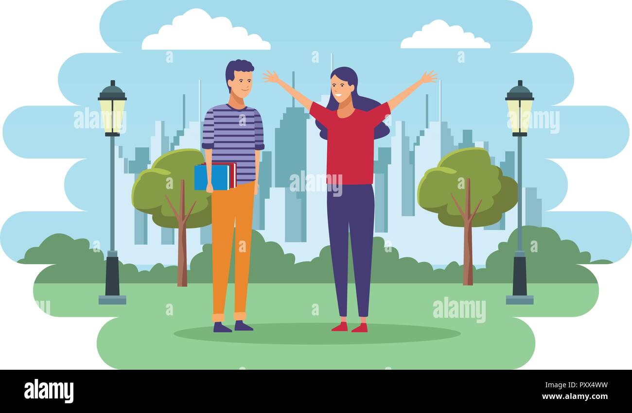 Friends having fun cartoon Stock Vector Image & Art - Alamy