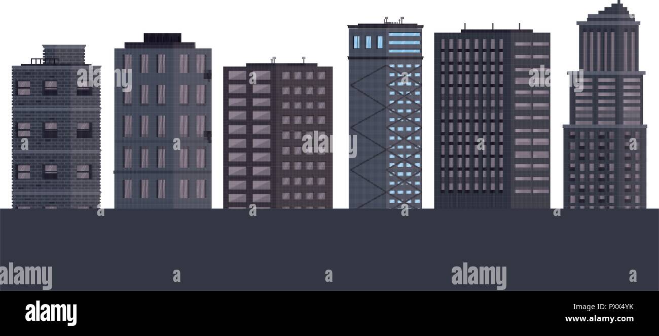 City buildings isolated Stock Vector Image & Art - Alamy