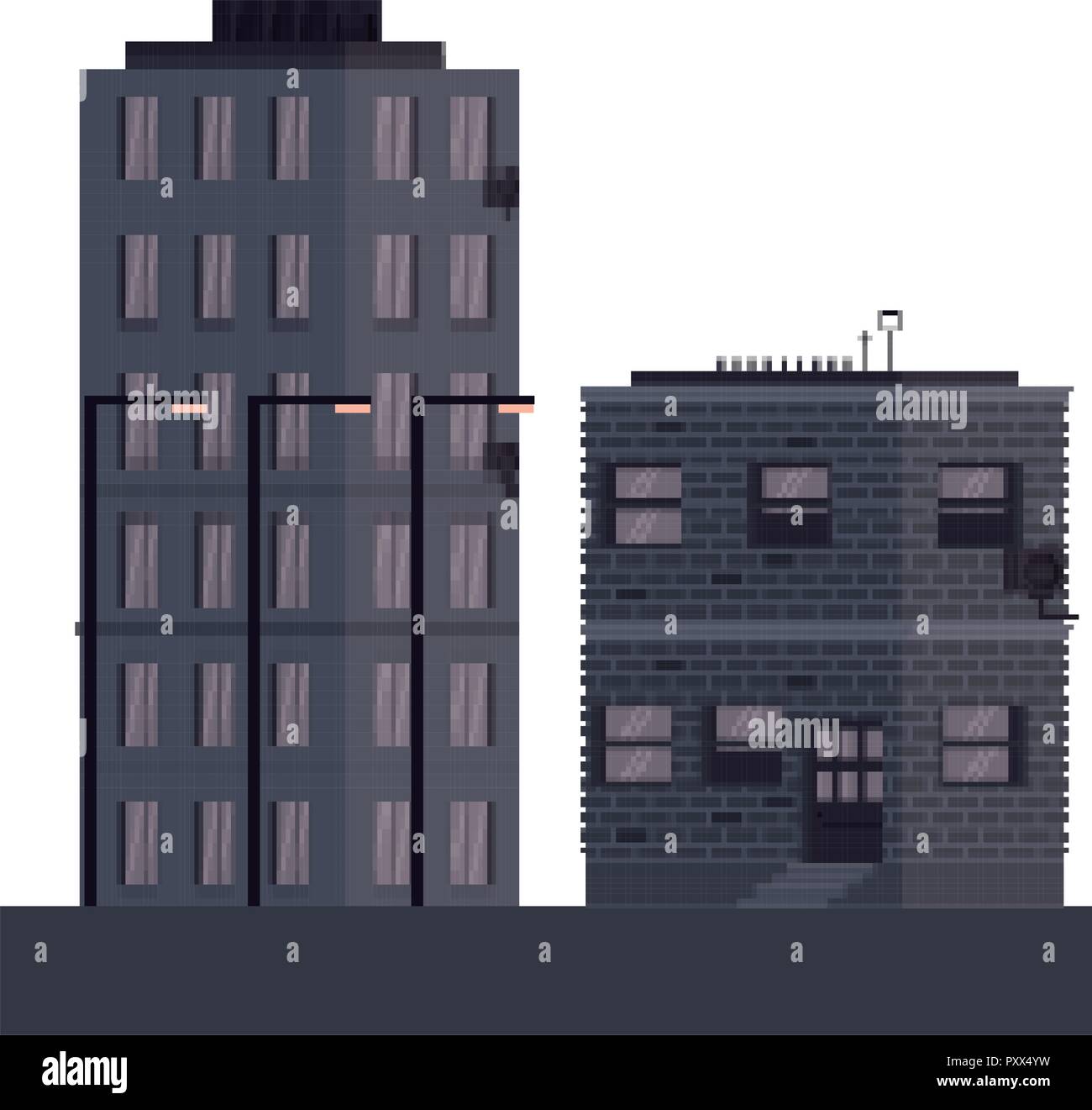 City buildings isolated Stock Vector Image & Art - Alamy