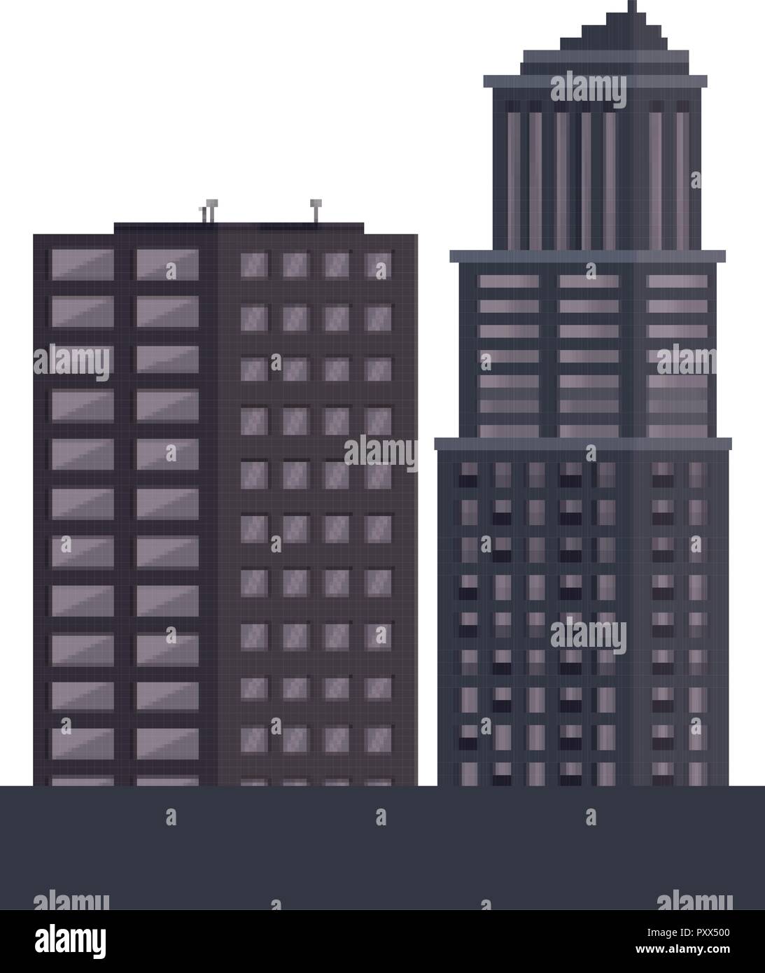 City buildings isolated Stock Vector Image & Art - Alamy