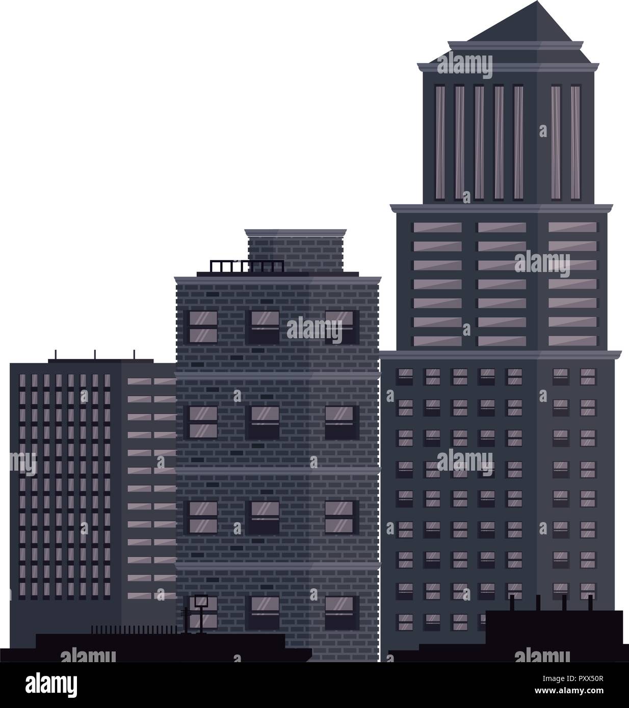 City buildings isolated Stock Vector Image & Art - Alamy