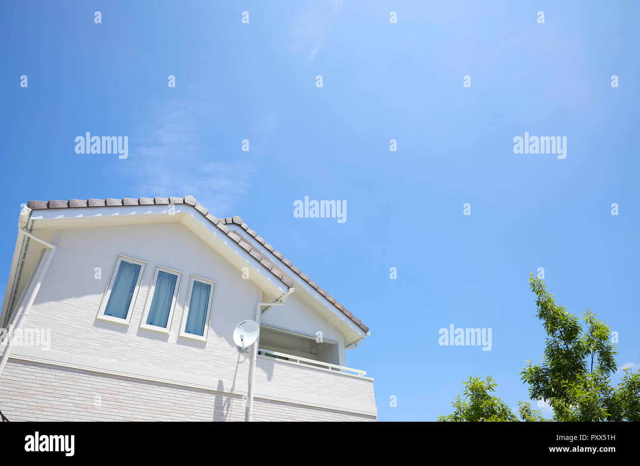 Warm White House Exterior