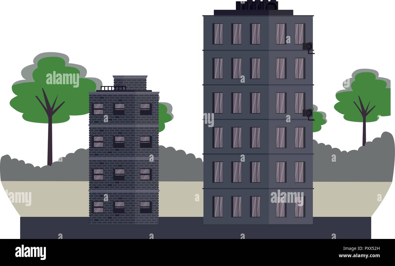 City buildings isolated Stock Vector Image & Art - Alamy