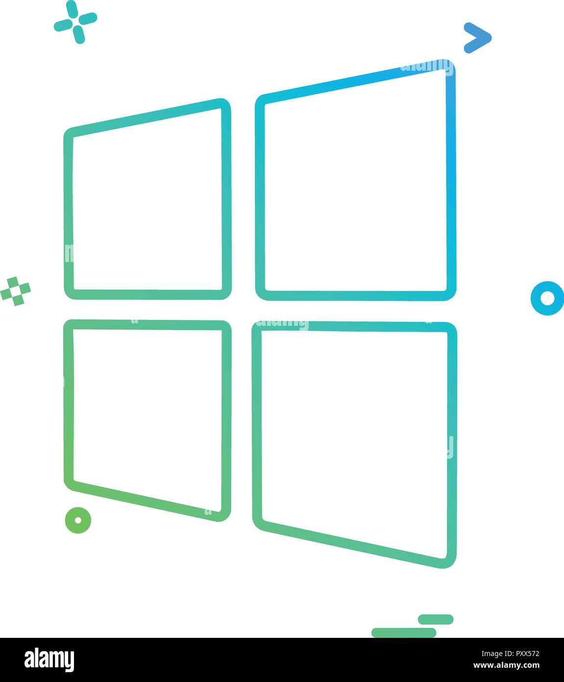 Windows icon design vector Stock Vector Image & Art - Alamy