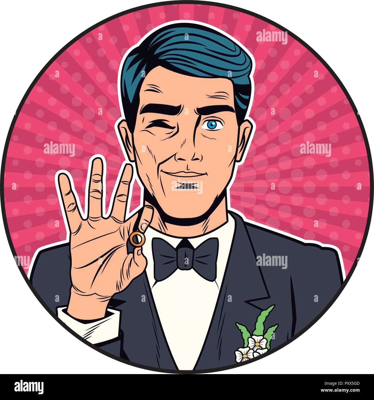 Pop art groom cartoon Stock Vector Image & Art - Alamy