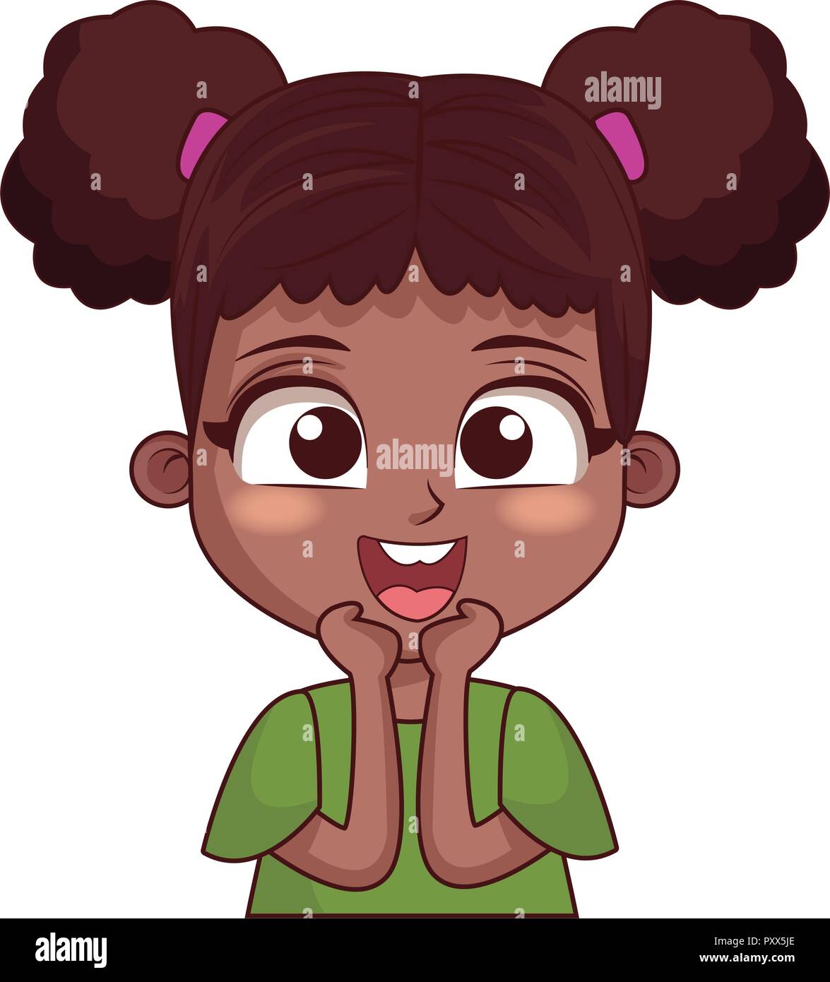 Girl children cartoon Stock Vector Image & Art - Alamy