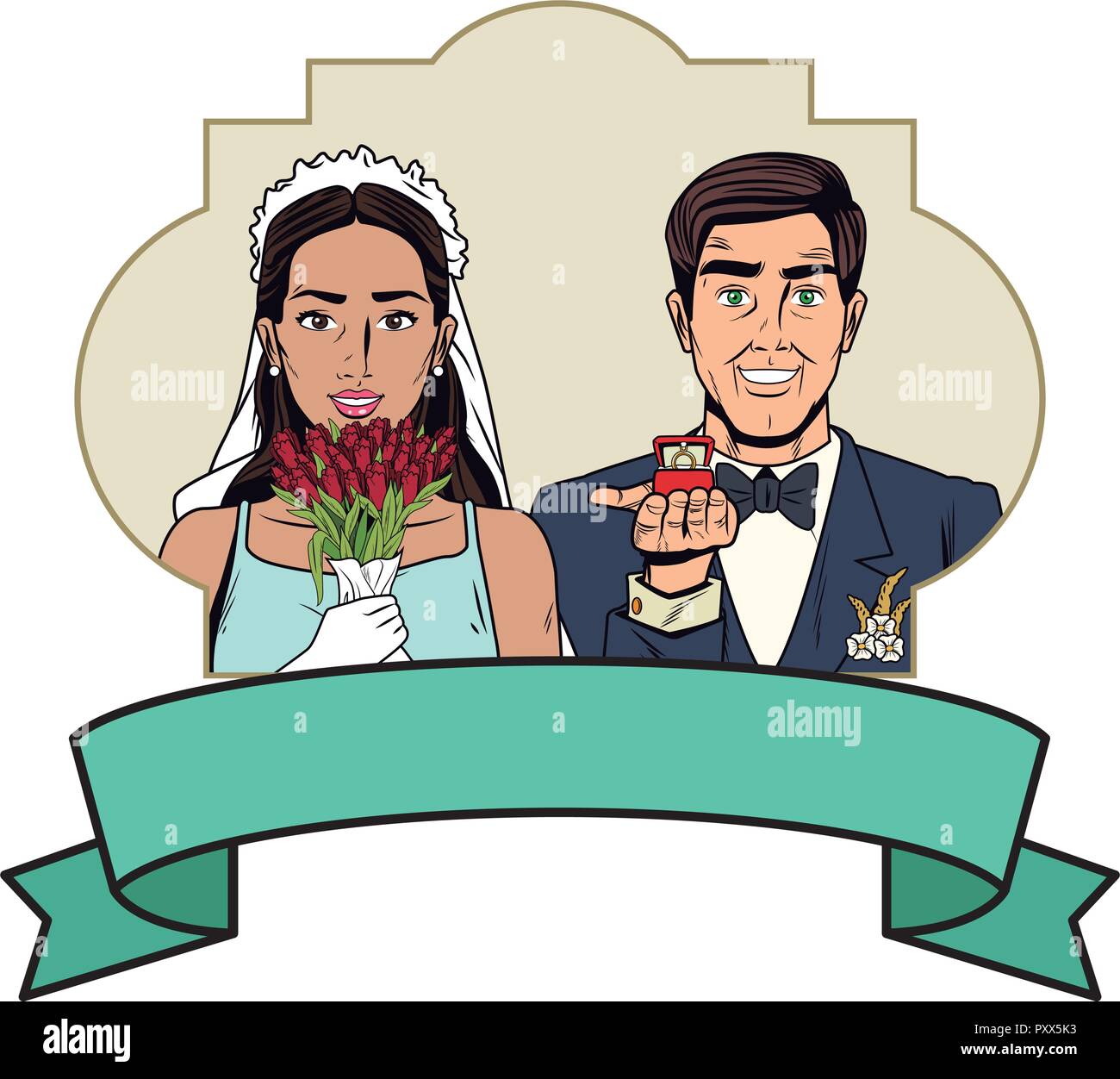 Pop art wedding cartoon Stock Vector Image & Art - Alamy