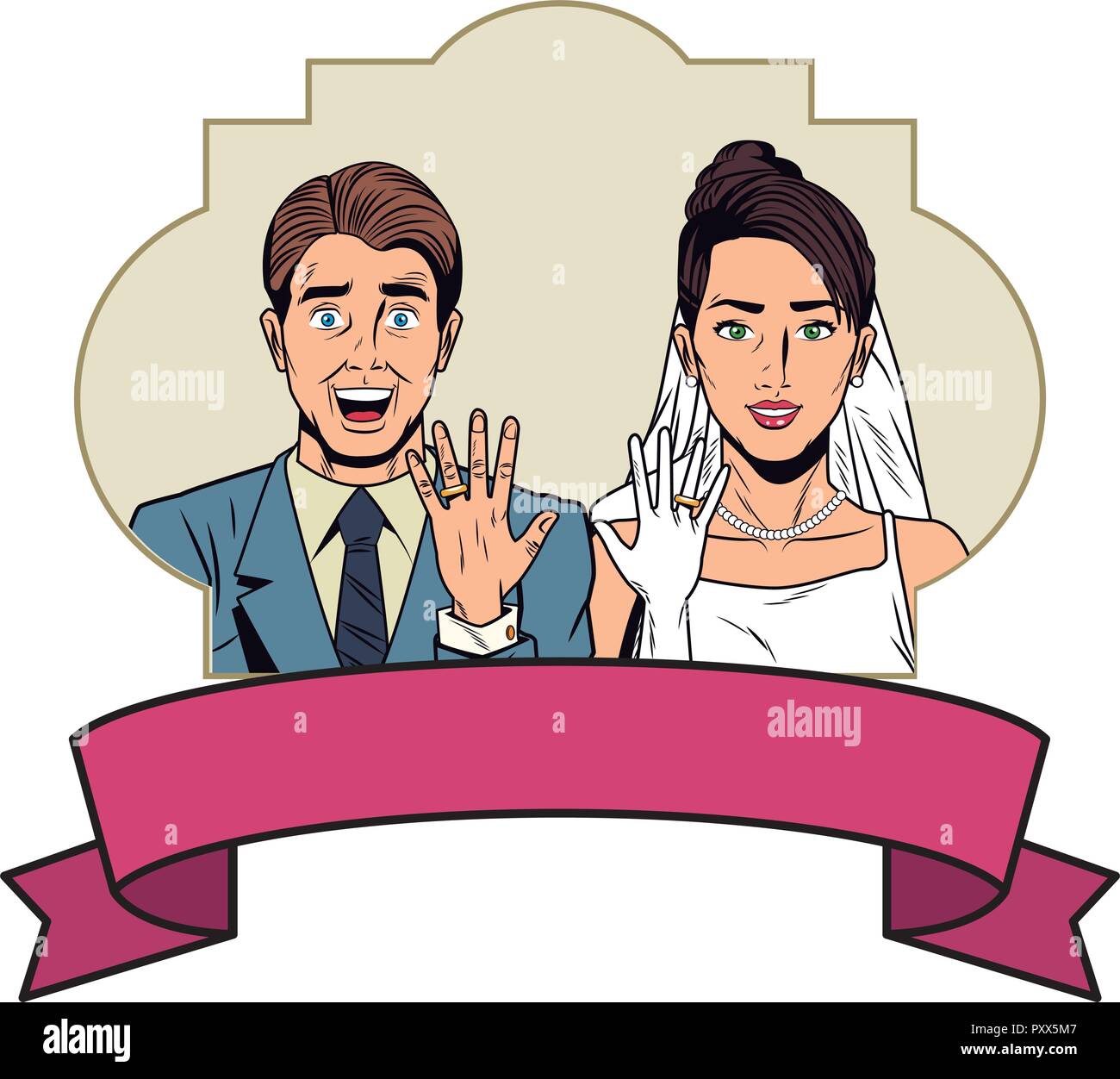 Pop art wedding cartoon Stock Vector Image & Art - Alamy