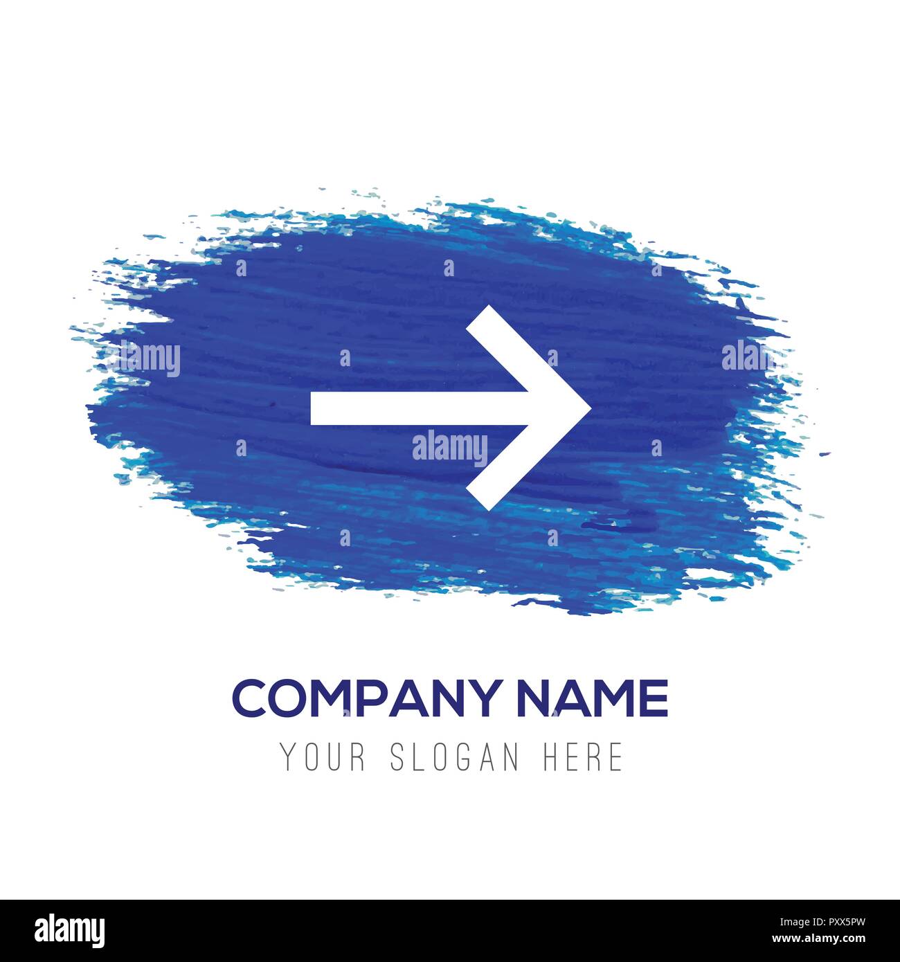 Next Arrow Icon - Blue watercolor background Stock Vector Image & Art ...